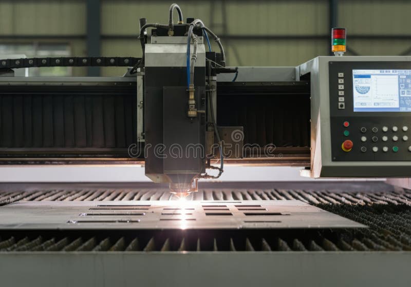 Laser Cutting Machine in Action, Showcasing Precision and Technology ...