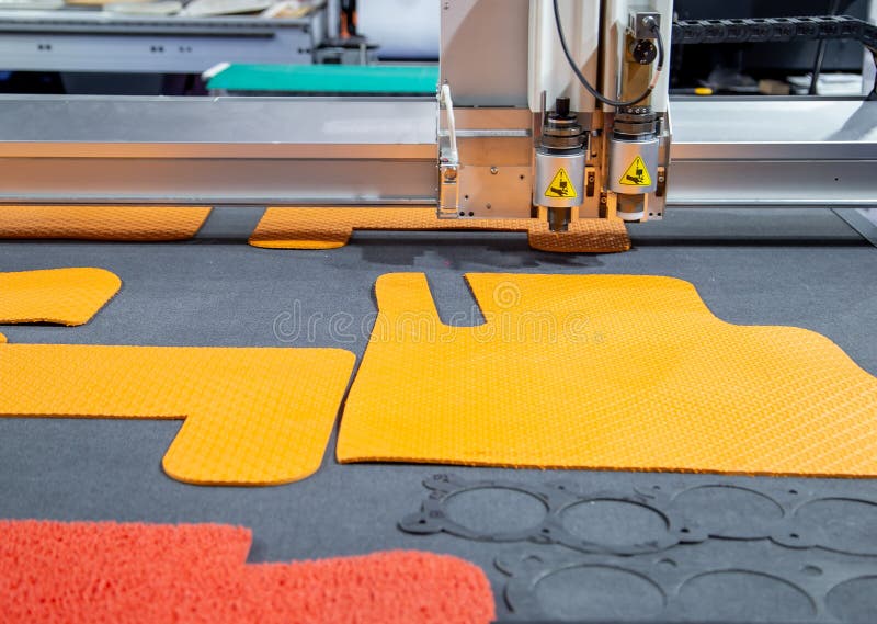 Laser cutting machine stock photo. Image of carpet, gasket - 147589692