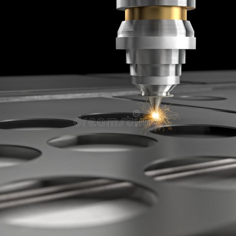 Laser cutting machine stock illustration. Illustration of precision ...
