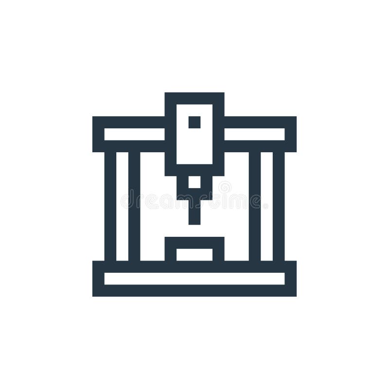 Laser Cutting Machine Icon Vector from Machinery Concept. Thin Line ...