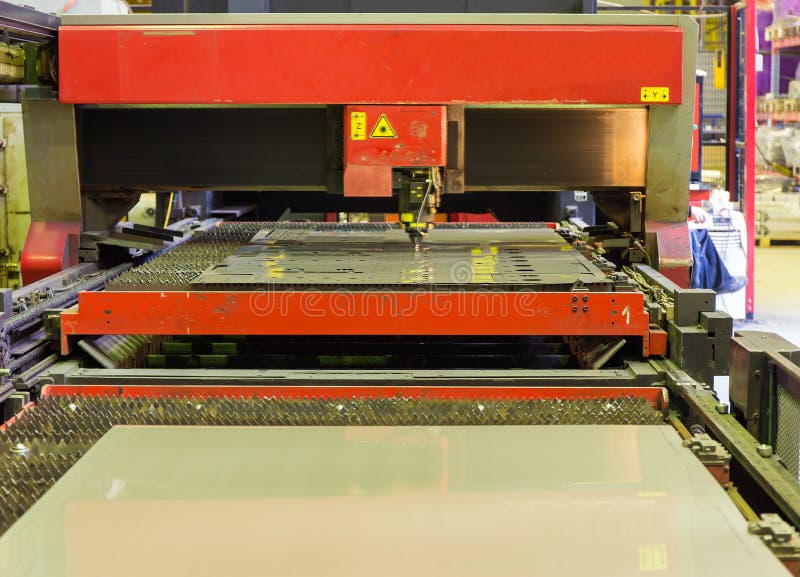 Laser cutting machine stock image. Image of material - 48803783