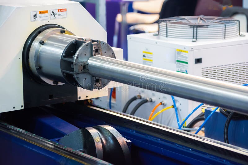 Laser Cutting Machine for Pipes of Different Diameters Stock Image ...