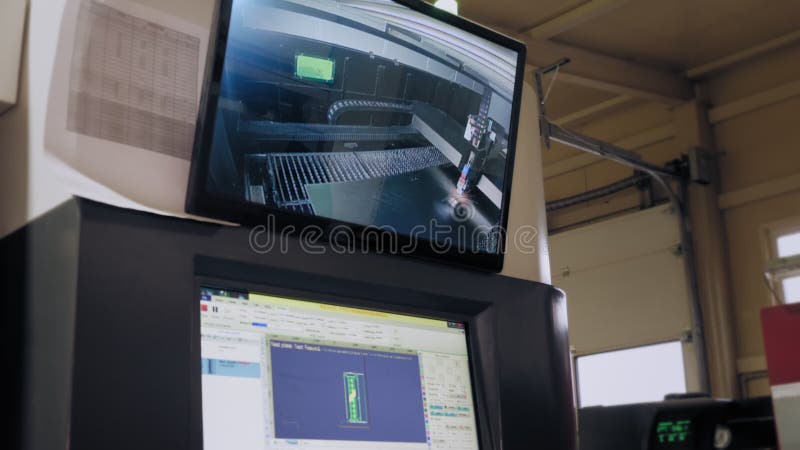 Laser Cutting Machine Operates with Sheet of White Spunbond Stock Video ...