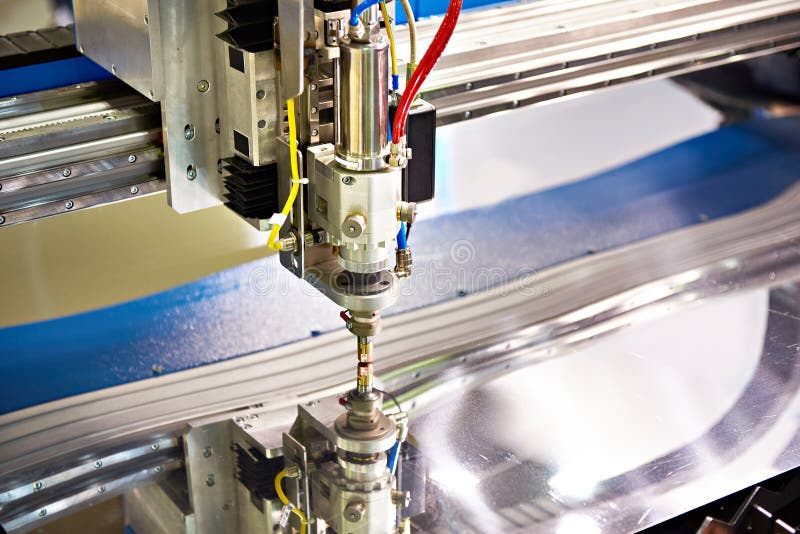 Metal Laser Cutting Machine Control Panel Stock Image - Image of steel ...
