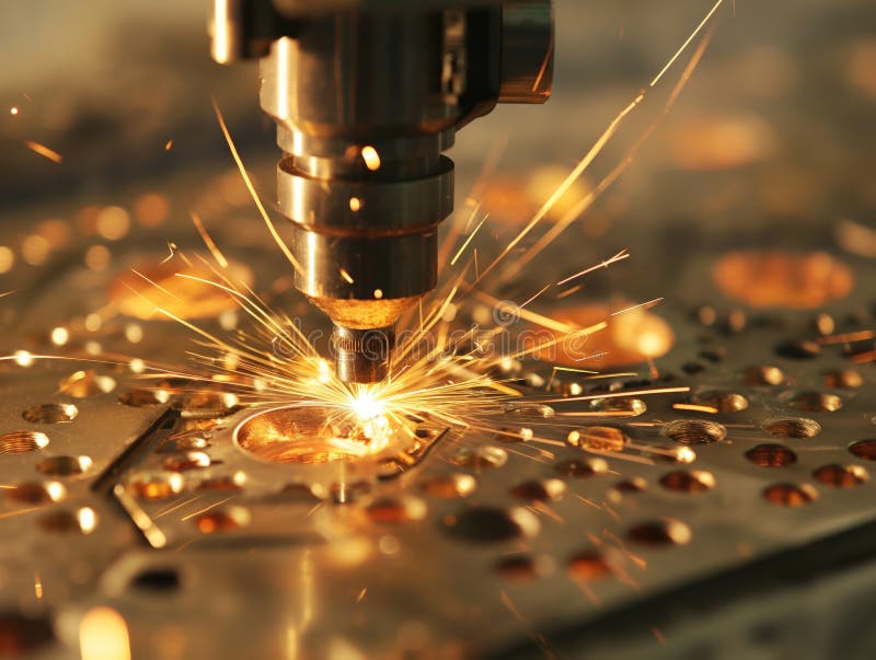 Laser Cutting Metal Precision Work Stock Photo - Image of metal ...