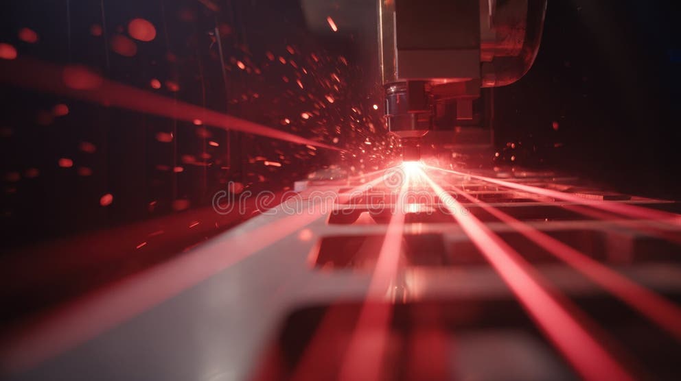 Laser Cutting Metal Sheet for Drone Frame, Precise Alignment and Sparks ...