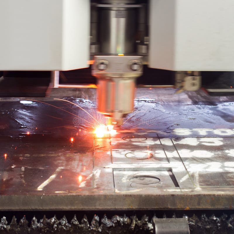 Laser Cutting Process, Motion Stock Photo - Image of motion ...