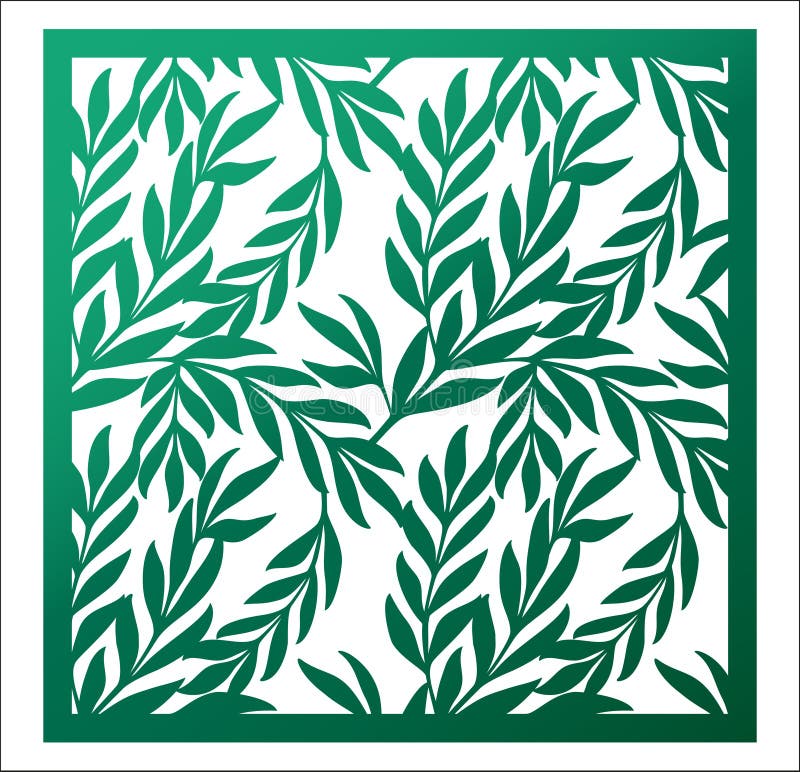 Vector Laser Cut Panel. Abstract Pattern Template for Decorative Stock ...