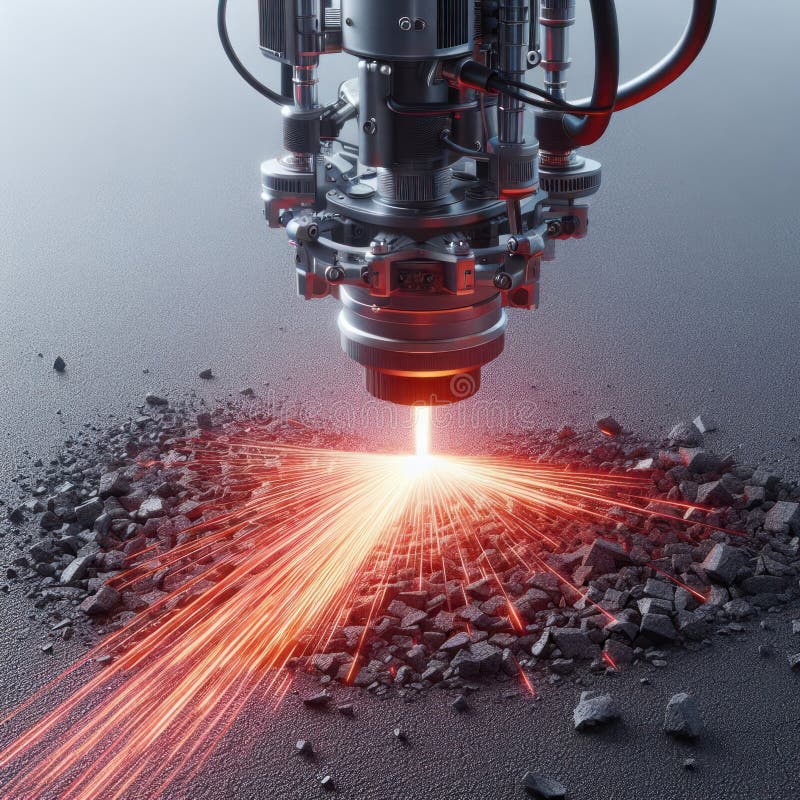 Laser Cutting the Surface. Abstraction. Stock Image - Image of plasma ...