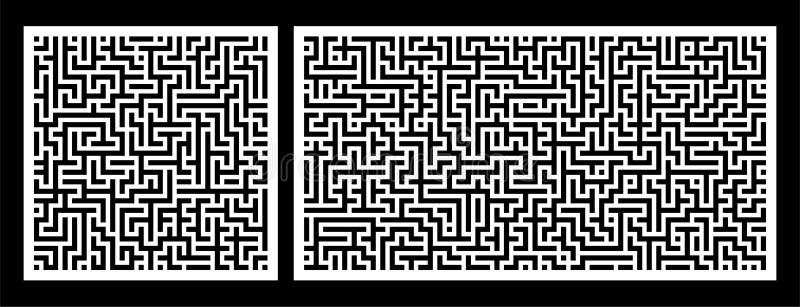 Laser Cutting Template for Decorative Panel. Abstract Maze Pattern ...