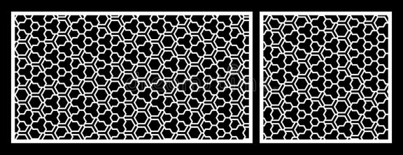 Laser Cutting Template for Decorative Panel. Abstract Random Hexagon ...