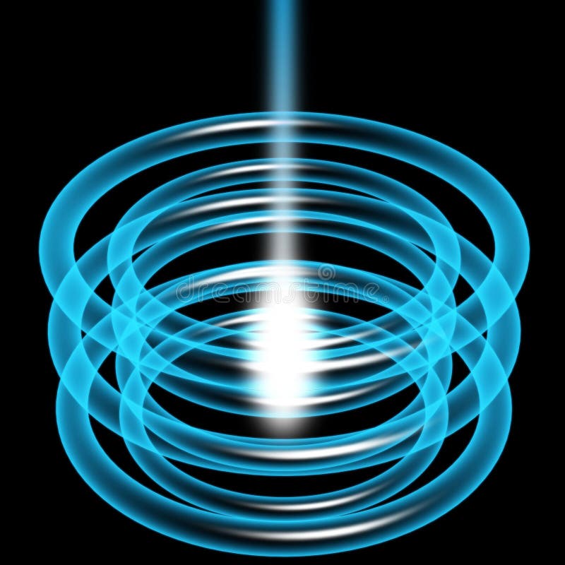 Laser De Anillos Ideal Del Círculo Stock de ilustración - Ilustración ...