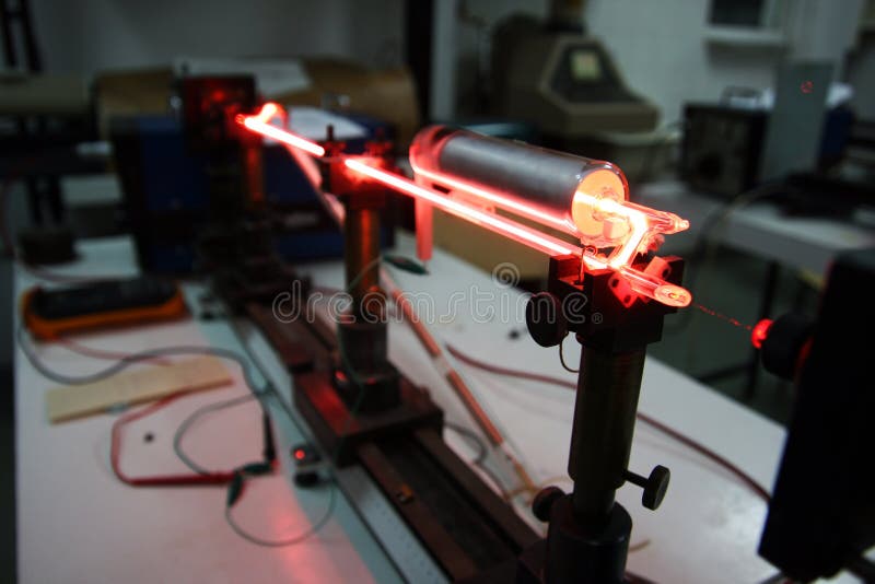 Laser de neón de helio foto de archivo. Imagen de pista - 11782710