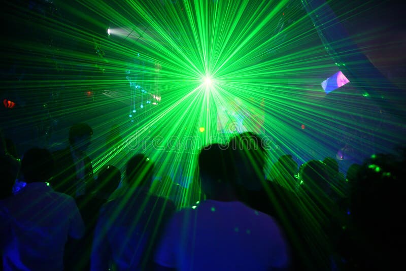 Nightclub / Rave Lasers, People Having Fun Stock Image - Image of ...