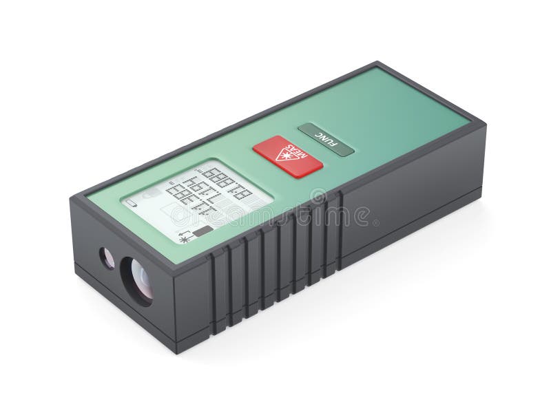 Laser Distance Measurement Device Stock Illustration - Illustration of ...