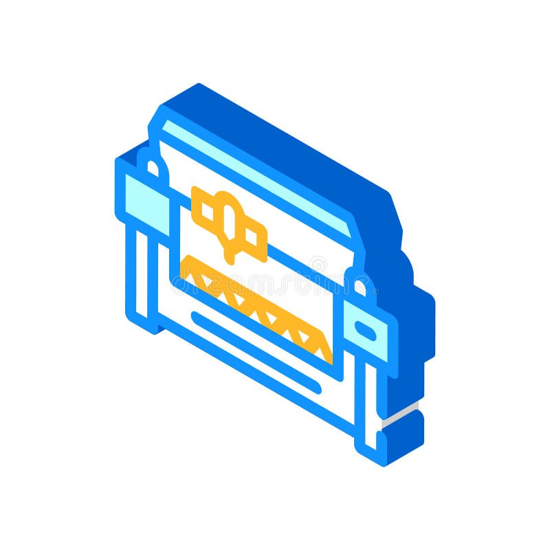Laser Engraving and Cutting Machine Isometric Icon Vector Illustration ...