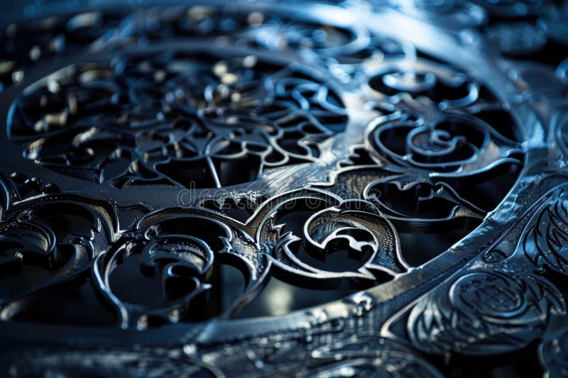 Macro Shot of Laser Engraving Logos on Metal in Modern Manufacturing ...