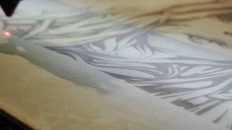 The Laser Engraving Machine in Action. Stock Footage - Video of ...