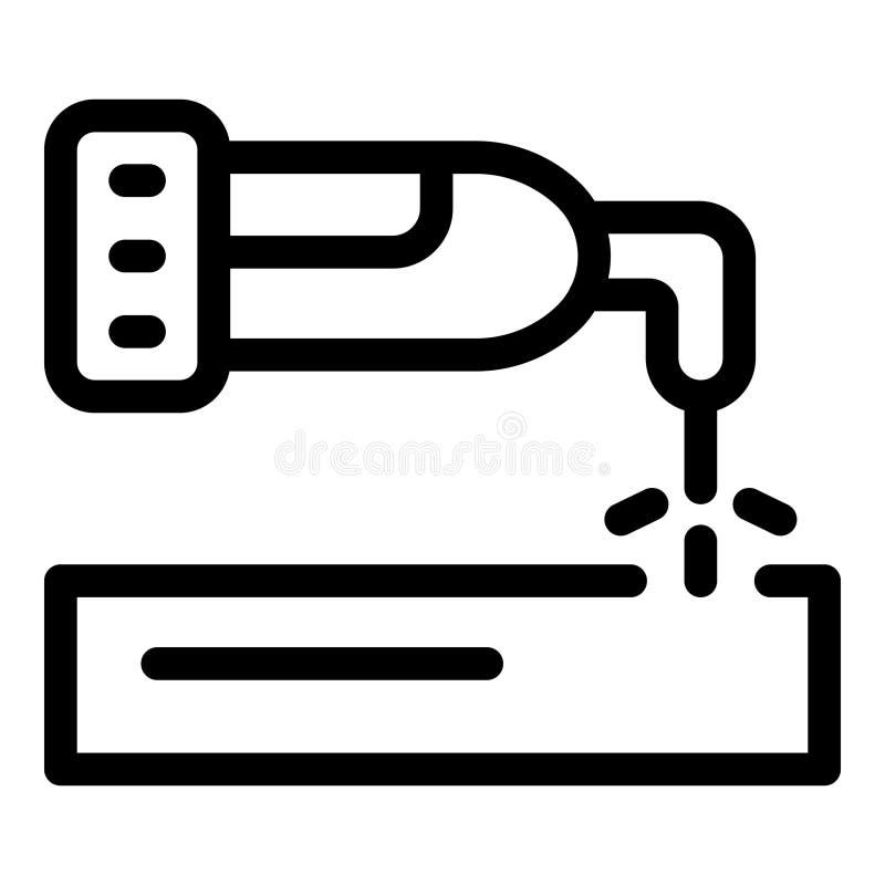 Laser Engraving Machine Working on Wooden Plank Icon Stock Vector ...
