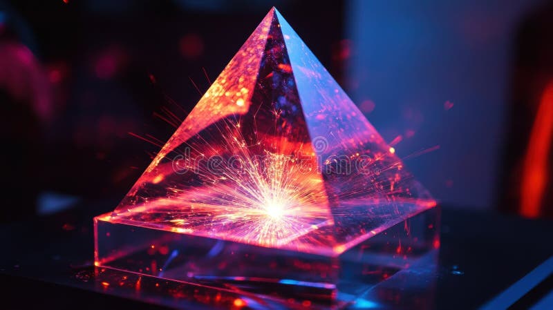 Laser Engraving Manufacturing Process on Transparent Pyramid Structure ...
