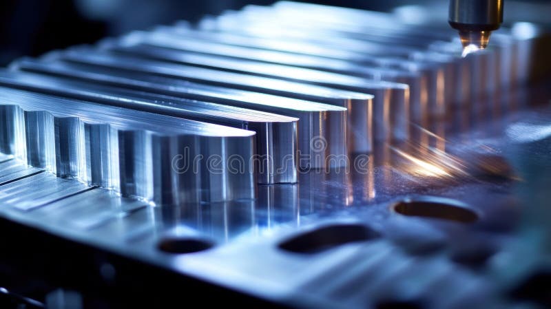 Laser Engraving Metal Surface Creating Precise Pattern Stock ...