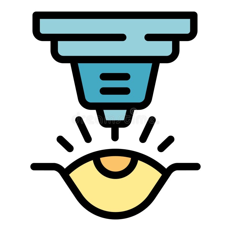 Laser Eye Device Icon Vector Flat Stock Vector - Illustration of flat ...