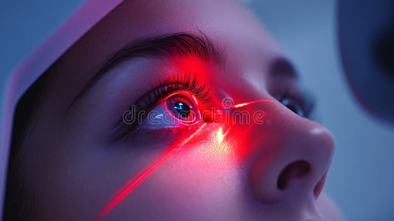 Laser Eye Surgery Procedure Taking Place on a Patient in a Clinical ...