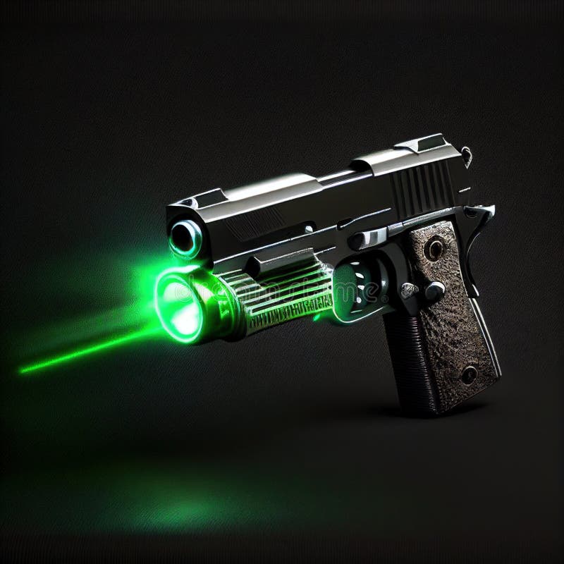 Laser gun Generative AI stock illustration. Illustration of bullet ...