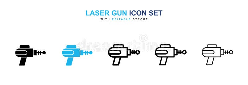 Laser gun icon vector stock vector. Illustration of retro - 348441750