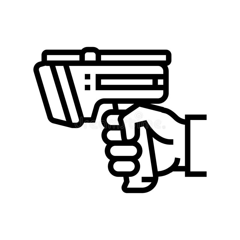 Laser Gun for Scan Rfid Line Icon Vector Illustration Stock Vector ... Laser Gun for Scan Rfid Line Icon Vector Illustration Stock Vector ...