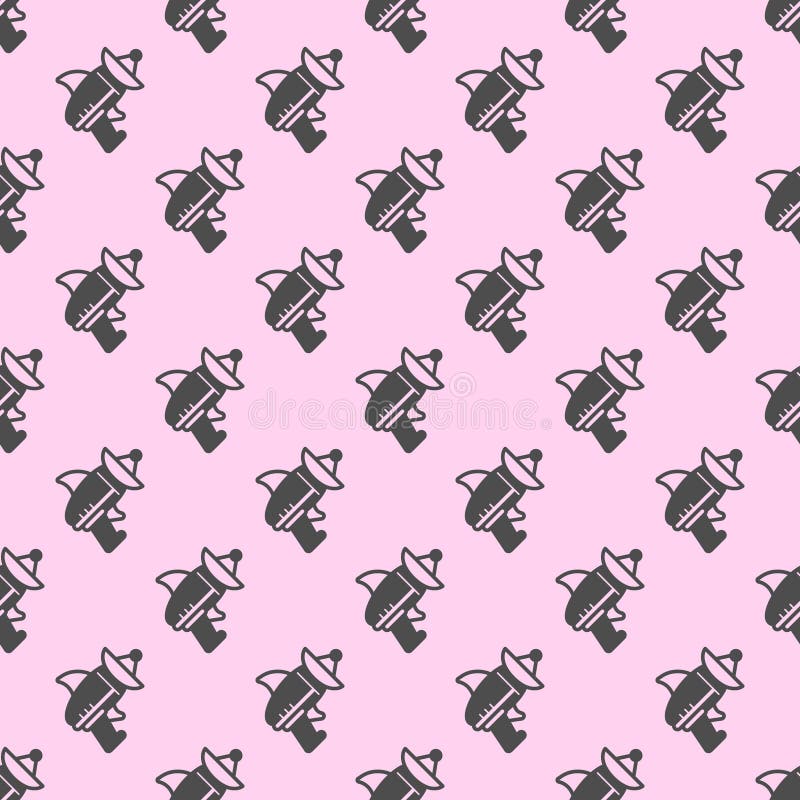 Laser Gun Solid Seamless Pattern, Cosmos Theme. Vector Graphics Stock ...