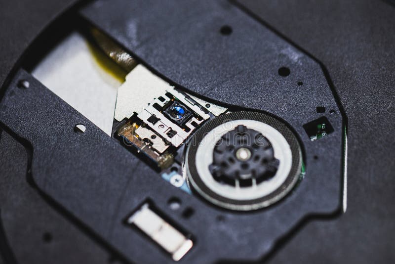 Laser Head for Cd or Dvd Player.Close Up of a DVD Player Ejecting Disc ...