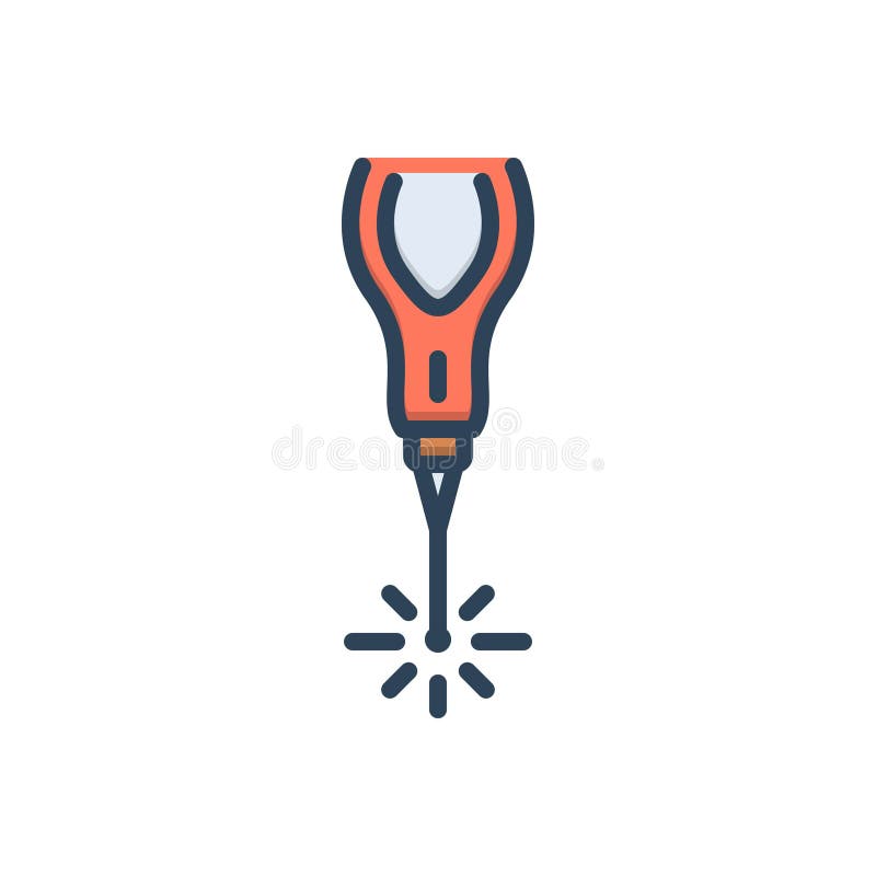 Color Illustration Icon for Laser, Tool and Machine Stock Vector ...