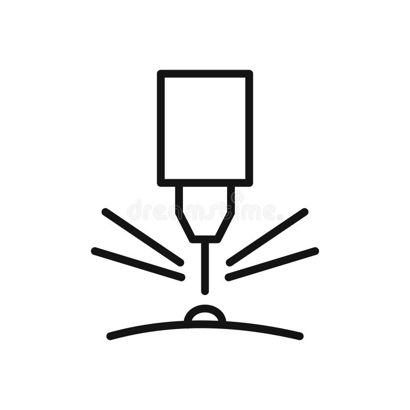 Laser Icon Black Line Art Vector Logo Stock Vector - Illustration of ...