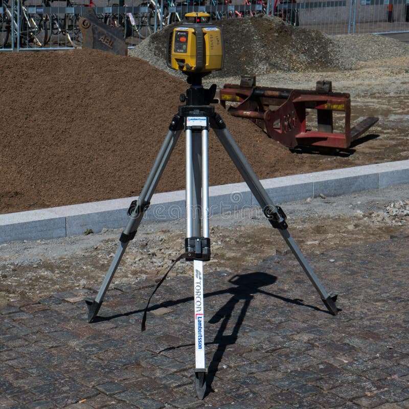 Laser Instrument for Street Work in Sweden. Editorial Stock Image ...