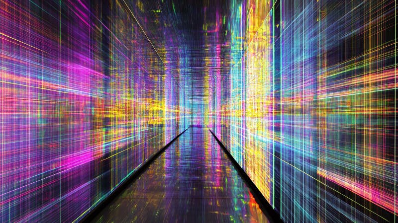 Laser Interference Patterns Creating Complex Moir Effects Rendered in ...