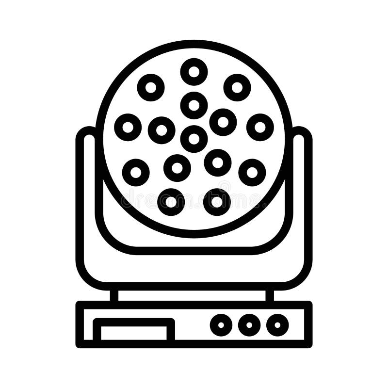 Laser Lamp Icon Linear Logo Mark in Black and White Stock Vector ...