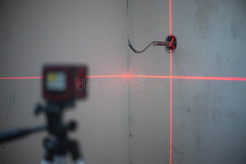 Laser Level for Horizon and Vertical Stock Image - Image of build, site ...