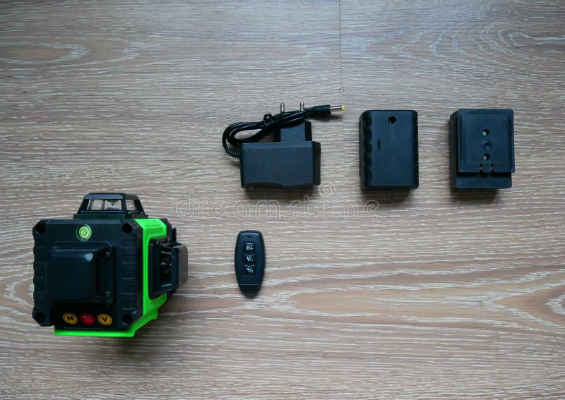 Laser Level for Indoor Repairs. Details and Close-up of the Laser Level ...