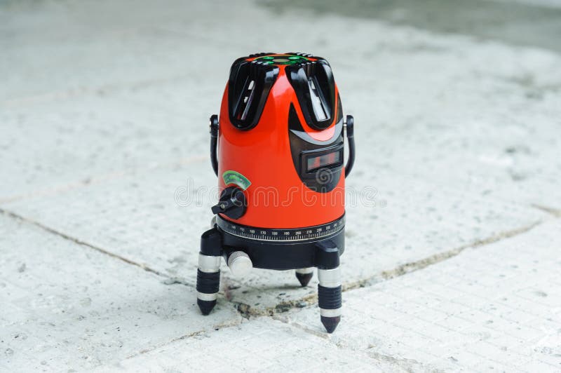 Laser Level Machine at Construction Site Stock Photo - Image of ...