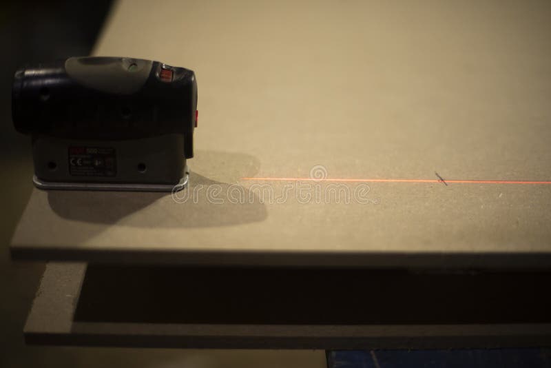 Laser Level for Marking Material. Laser Pointer Stock Image - Image of ...
