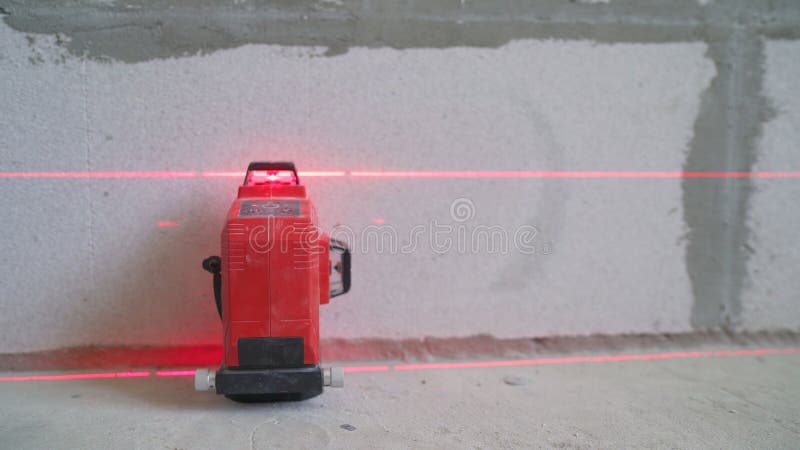 Laser Level Projecting Red Beam Concrete Block Wall Stock Photos - Free ...