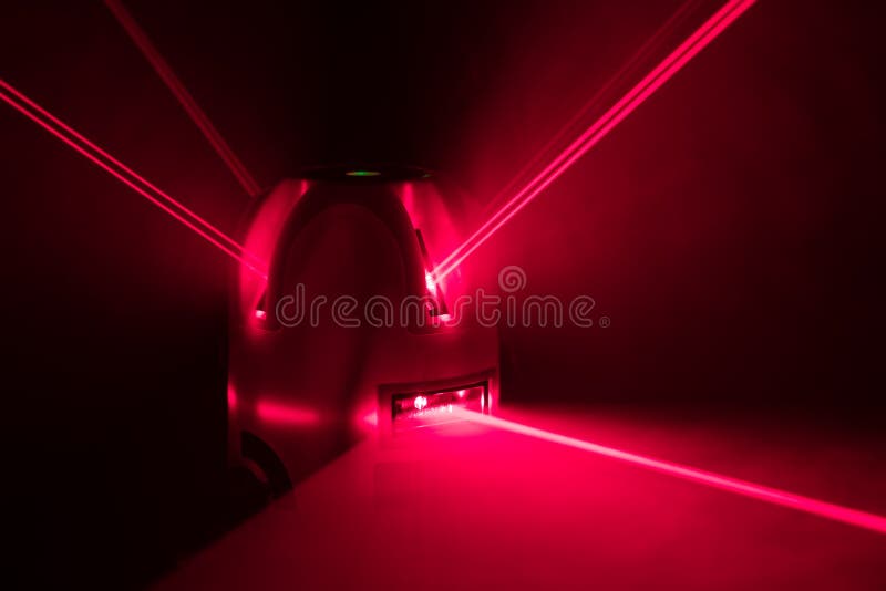 Laser Level Tool Red Light Beams Stock Photo - Image of meter ...