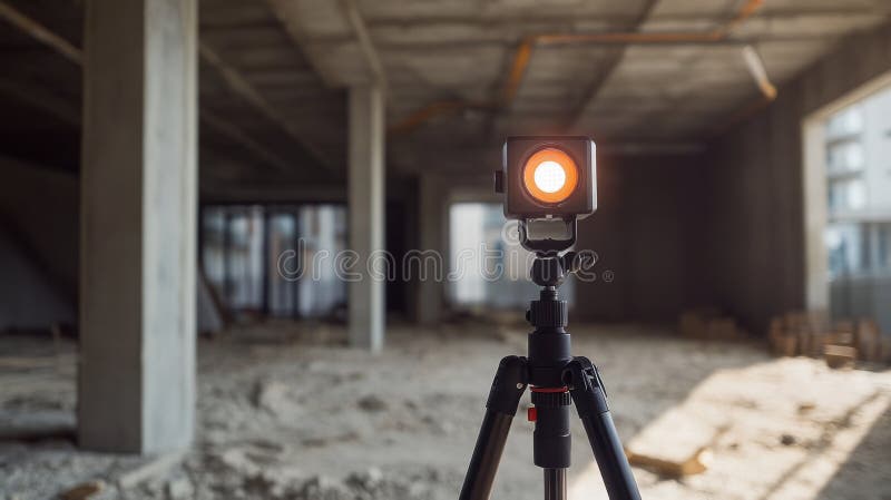 Laser Level on Tripod in Construction Site Stock Photo - Image of ...