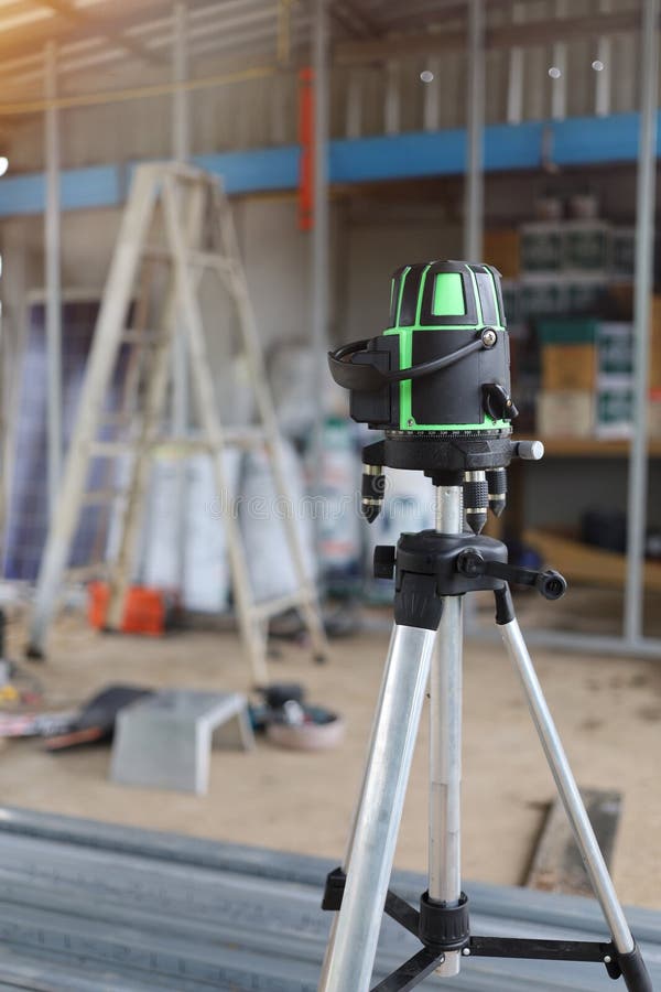 Laser Level on a Tripod for Setting the Exact Level at Construction ...