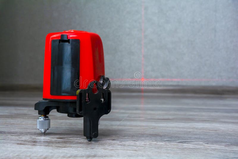 Laser Level at Work. Laser Level Wall and Floor Stock Image - Image of ...