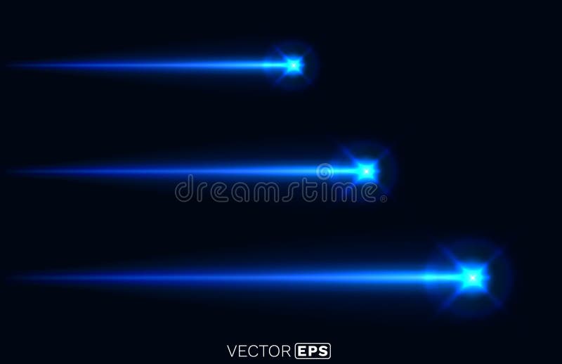Laser Light Beam on Black Background. Vector Illustration Stock ...