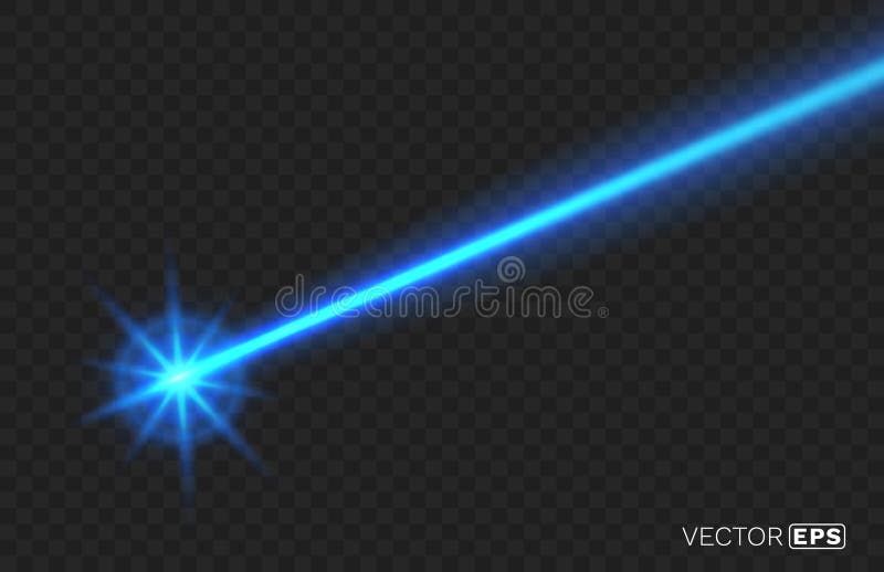 Laser Light Beam on Black Background. Vector Illustration Stock ...