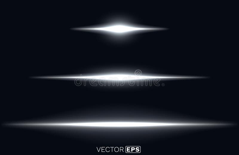 Laser Light Beam on Black Background. Vector Illustration Stock ...