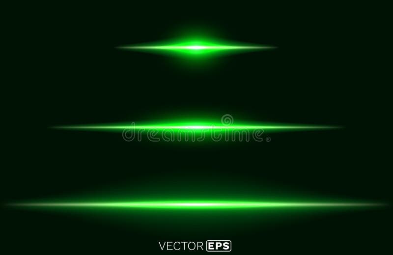 Laser Light Beam on Black Background. Vector Illustration Stock ...